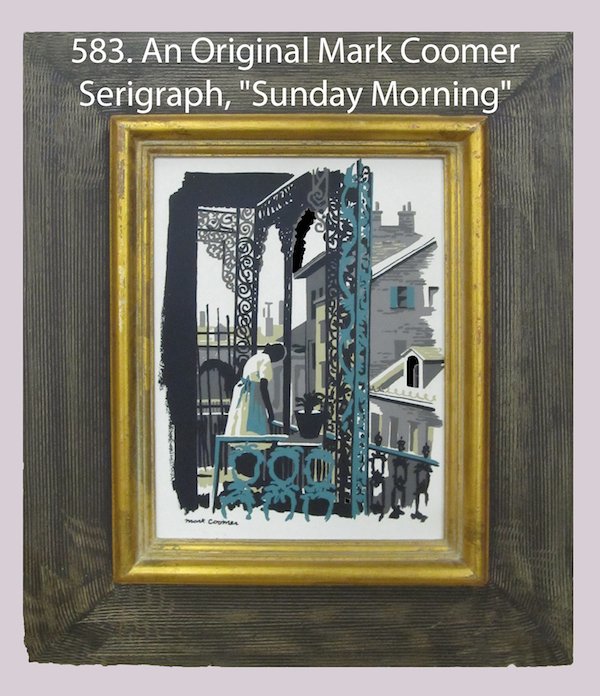 An Original Mark Coomer Serigraph, "Sunday Morning"
