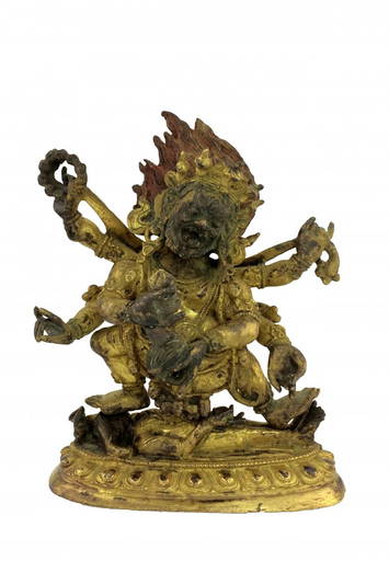 SINO-TIBETAN GILT BRONZE SIX ARMED MAHAKALA - Jan 03, 2015 | EDEN Fine ...