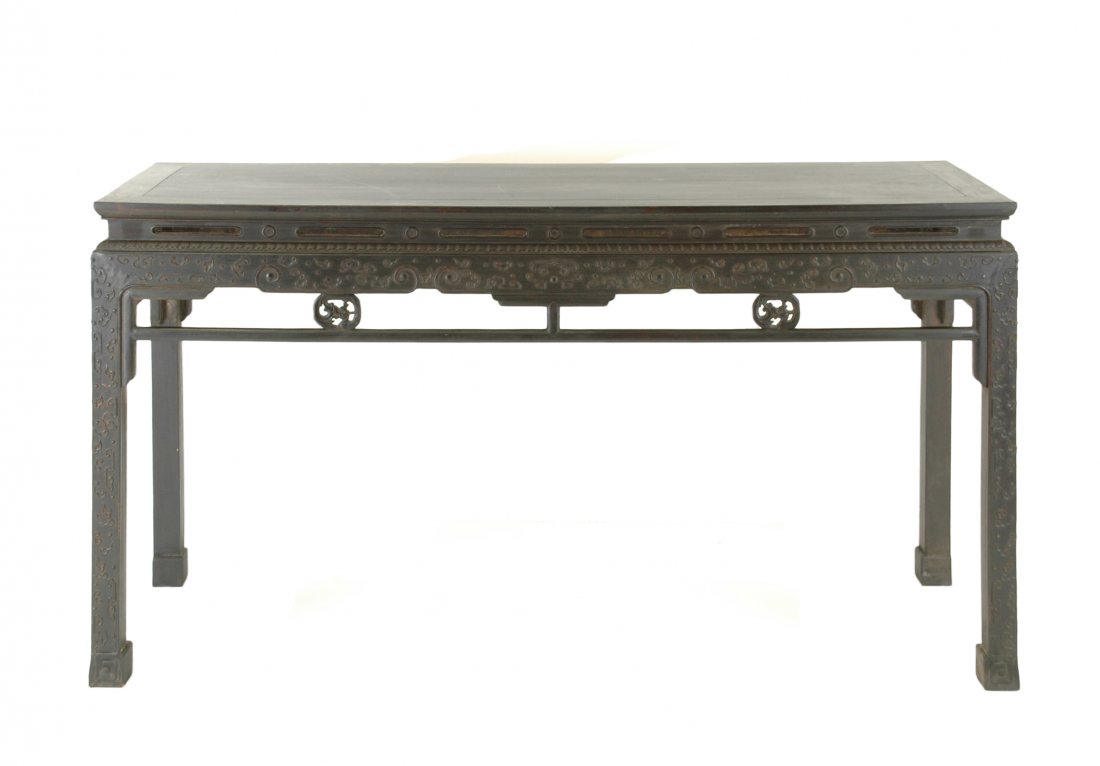 CARVED ZITAN SIDE ALTAR TABLE