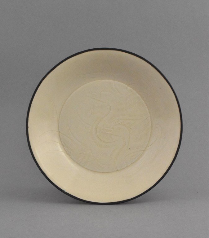 COPPER MOUNTED DUCKS MOTIF DING WARE PLATE