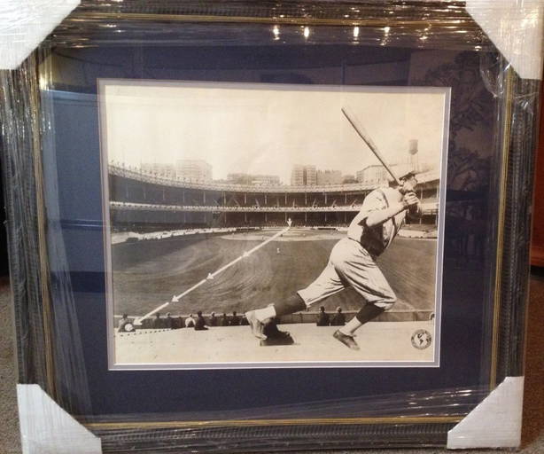 Framed Photograph Of Babe Ruth's Longest Home Run