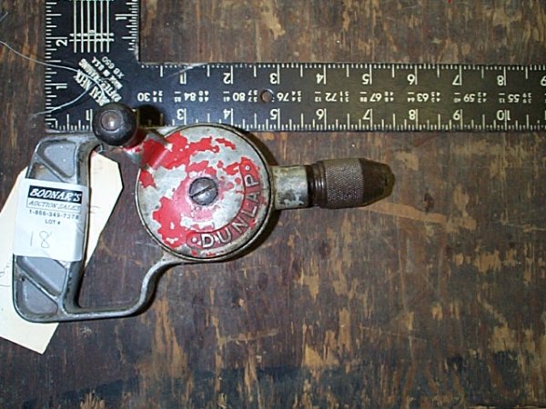 18: Dunlap hand drill pistol grip. Measures 4.5" long.