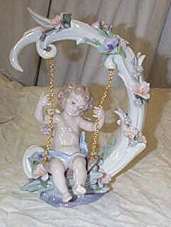 Lladro Number 1739 "heavenly Swing" Limited Editio