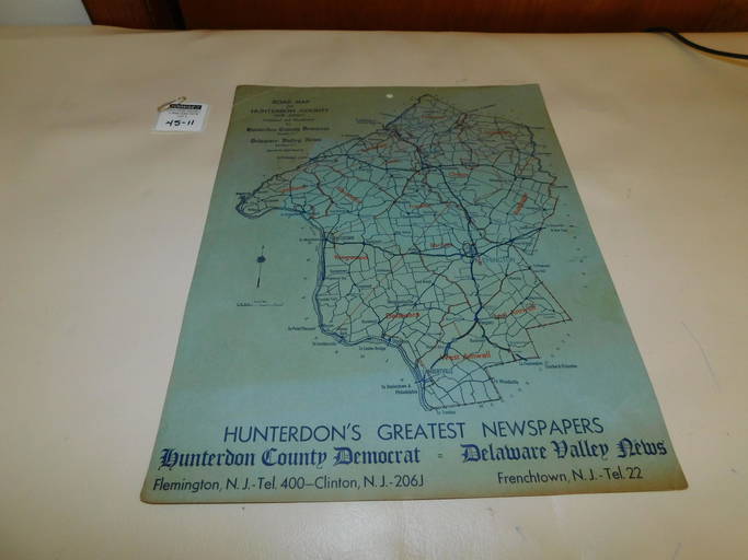 Road Map Of Hunterdon County New Jersey