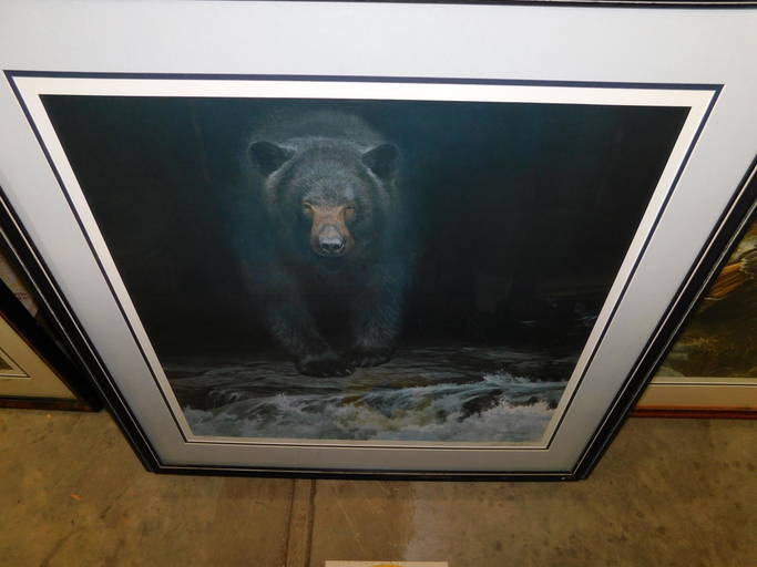 Big Black Bear Lithograph