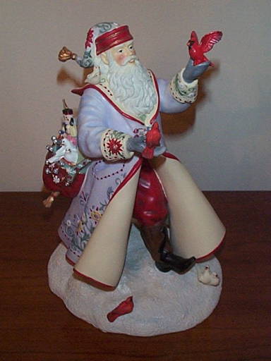 Lenox Santa Figurine, A Christmas Traveler, Measu