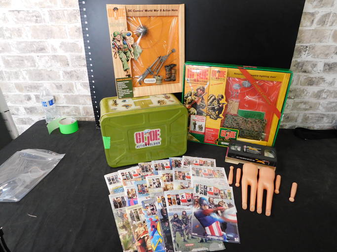Lot with GI Joe Tin Box - Nov 19, 2020 | Bodnar's Auction Sales in NJ