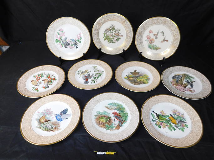 Lot Of 10 Lenox And Boehm Bird Plates