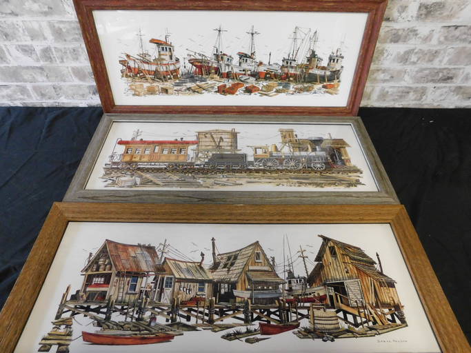 Lot Of 3 Framed Prints By Steve Nelsen