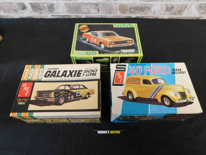 (3) Amt Model Kits Including Dump Truck