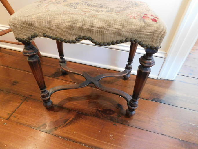 Needlepoint Foot Stool