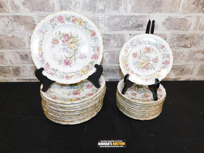 Royal Jackson Fine China Dinnerware, With Gold Trim