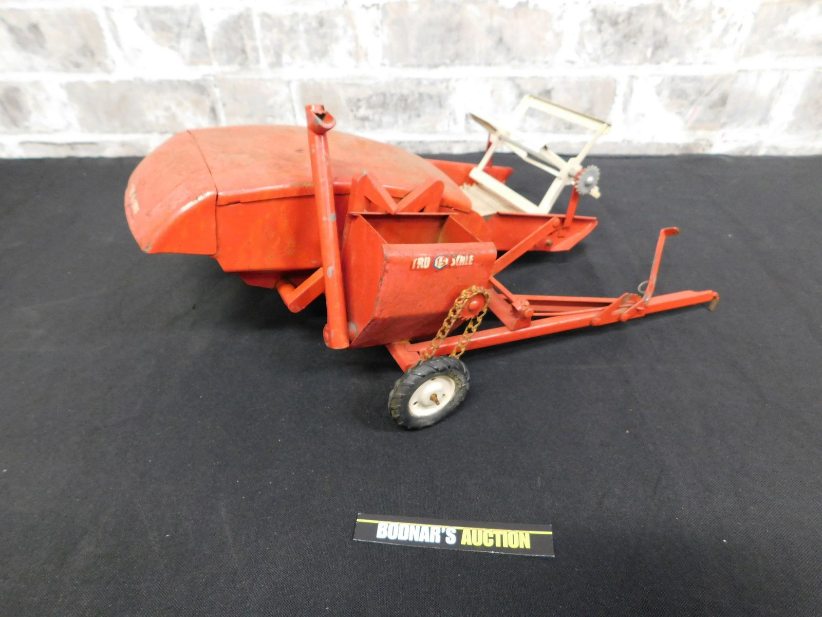 Vintage Pressed Steel Tru Scale Tractor Hay Baler