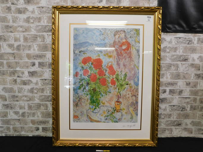 "Red Bouquet" Serial Lithograph by Marc Chagall (#0220) on Jun 22, 2022 ...
