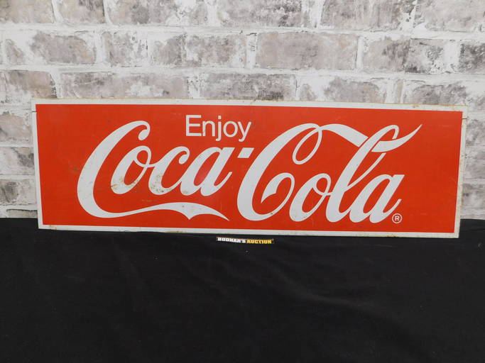 Vintage Coca Cola Double Sided Metal Sign