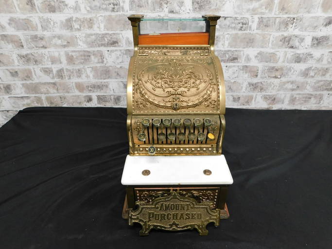 Antique National Brass Cash Register