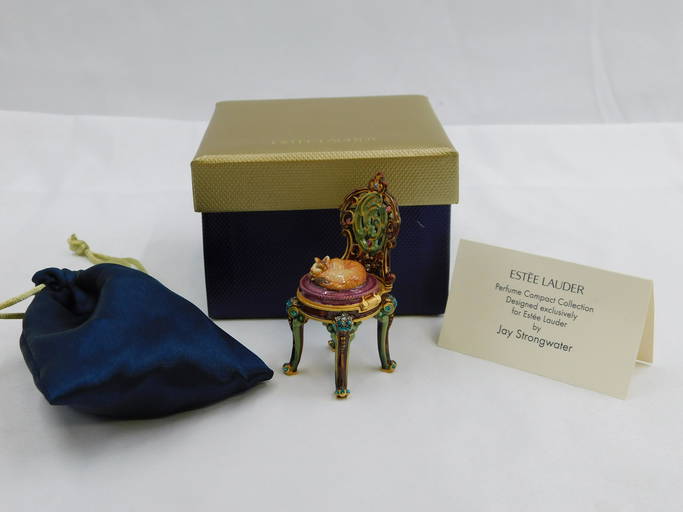 Jay Strongwater Estee Lauder Pampered Kitty Compact (#0196) on Dec 07 ...