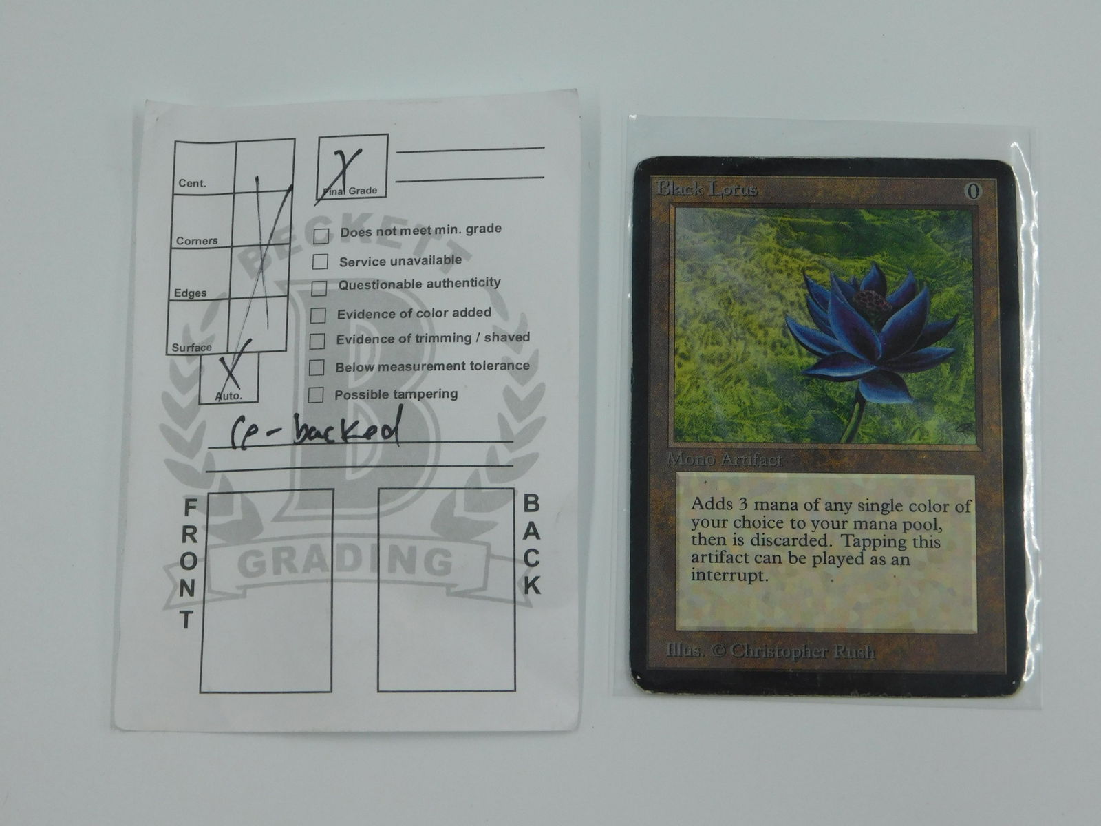 Magic The Gathering Beta Black Lotus Re Backed