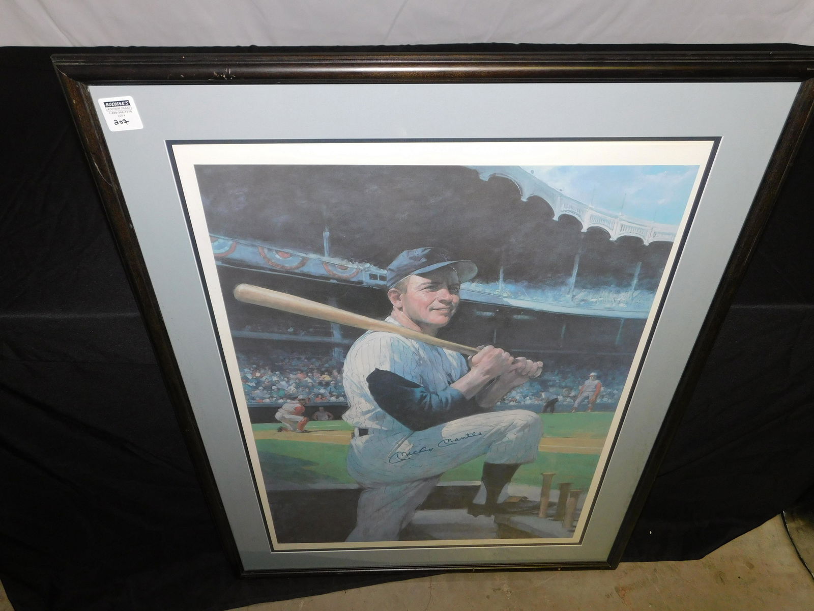 Framed Mickey Mantle Lithograph - Autographed (#0207) on Jan 05, 2023 ...
