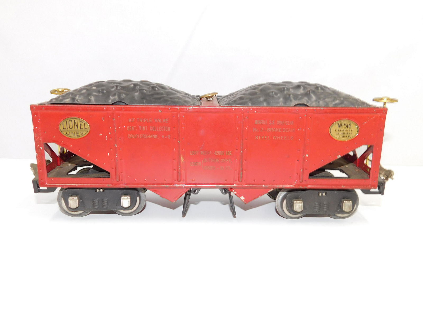 Lionel #526 Red Two Bay Hopper