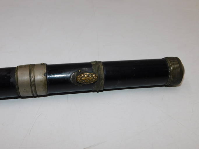 Vintage Bullseye Lens Flashlight Top Walking Stick