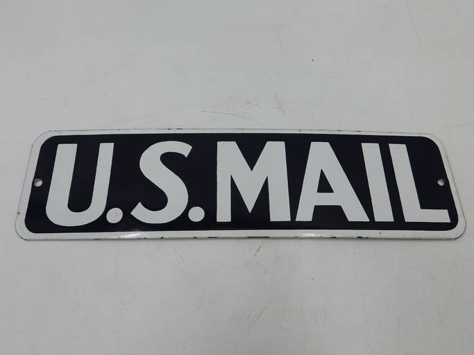 Vintage Us Mail Porcelain Sign