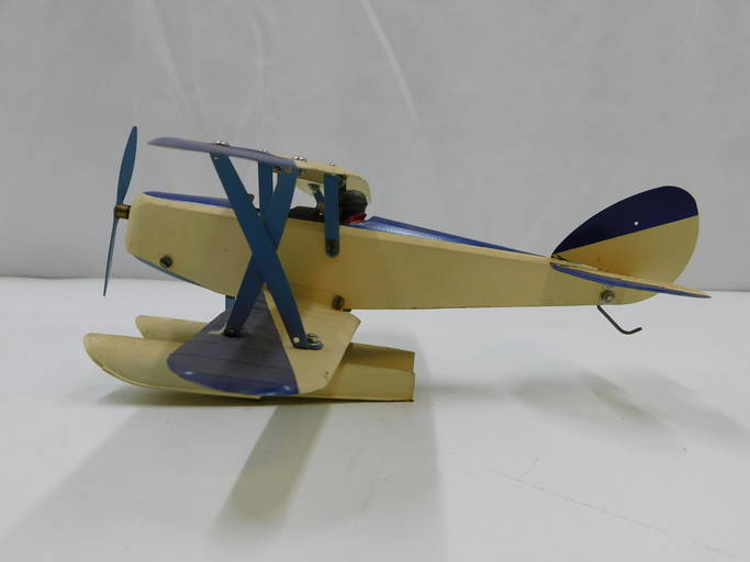 Vintage Tin Toy Seaplane/biplane