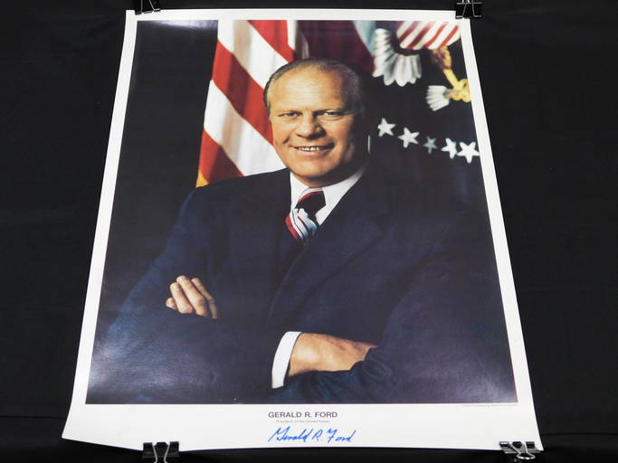 Signed Poster Of Gerald R. Ford As President