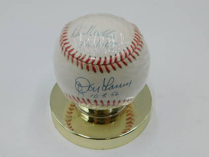 Don Larson And David Perfect Game Autographed Baseballs