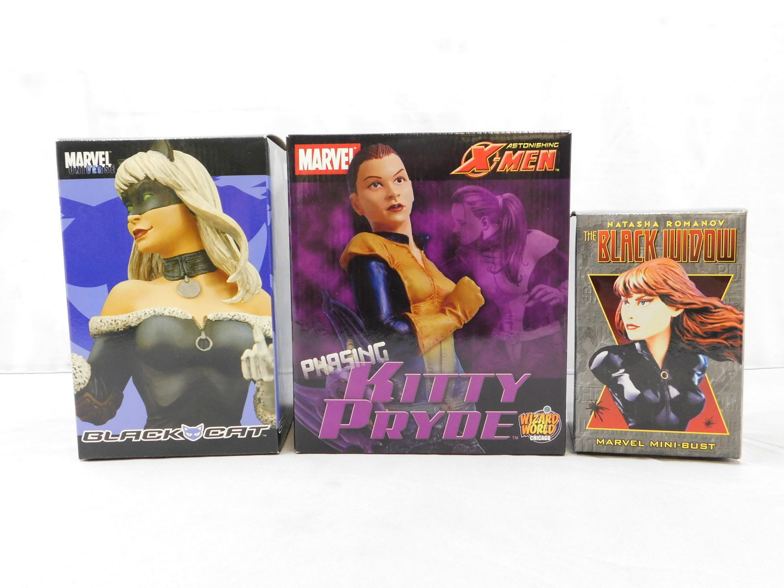 Lot Of 3 Marvel Bust Statues