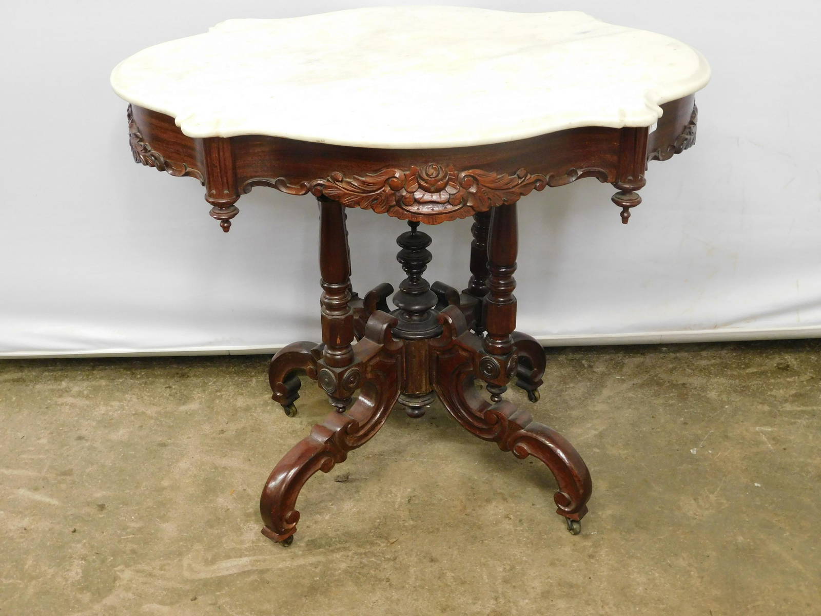 Victorian Marble Turtle Top Table Auction