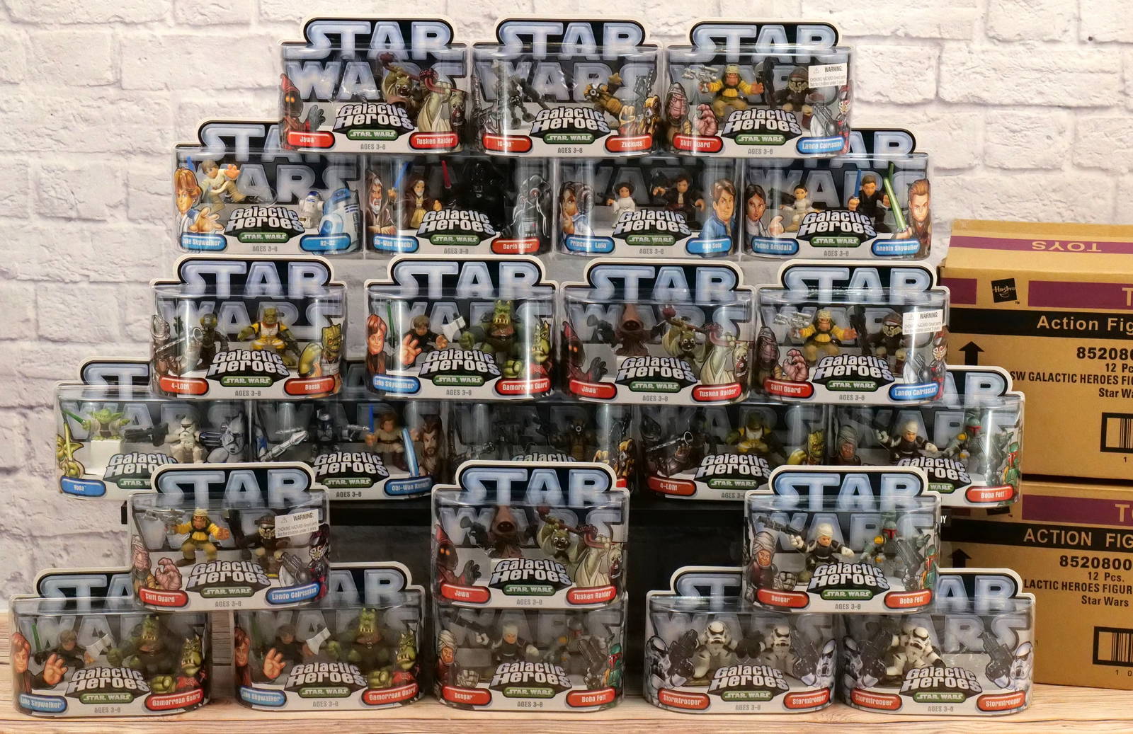 Two Cases Of Star Wars Galactic Heroes Figures - 24 Pcs Auction