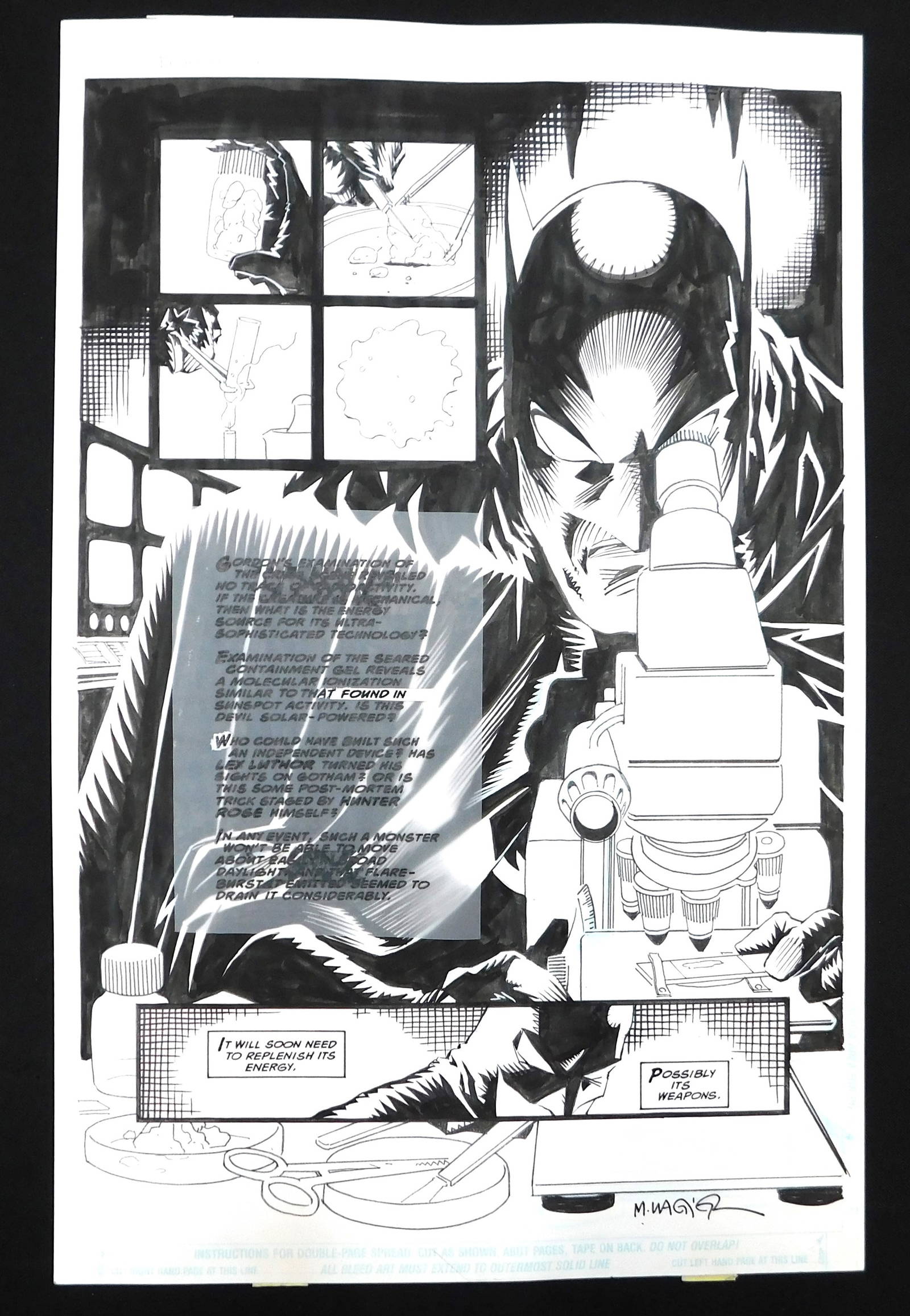 Original Comic Art Dc Batman Grendel Ii Devil's Bones Page #31 Auction