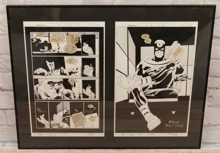 Original Comic Book Art Daredevil Issue #4 Pages 21 And 22