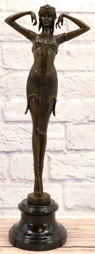 Bronze Art Deco Style Statue Of A Woman
