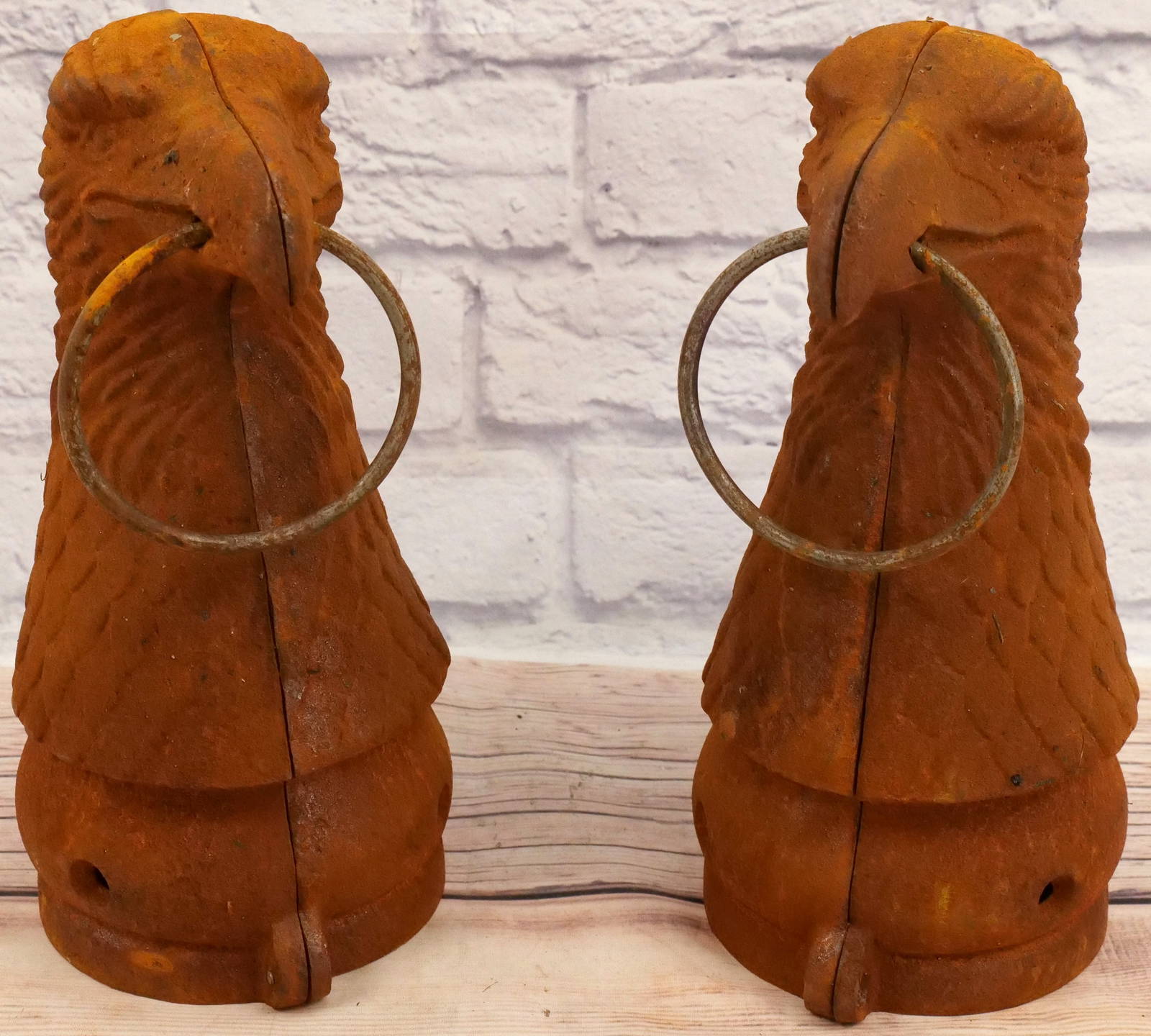 Pair Of Eagle Head Cast Iron Hitching Posts Auction