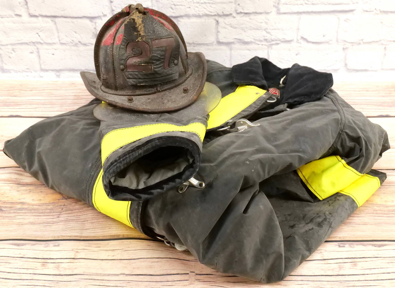 Fireman Jacket And Helmet Auction