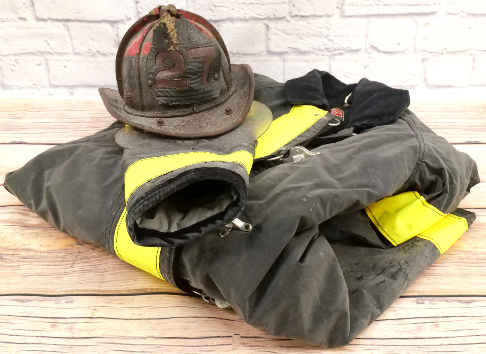 Fireman Jacket And Helmet Auction