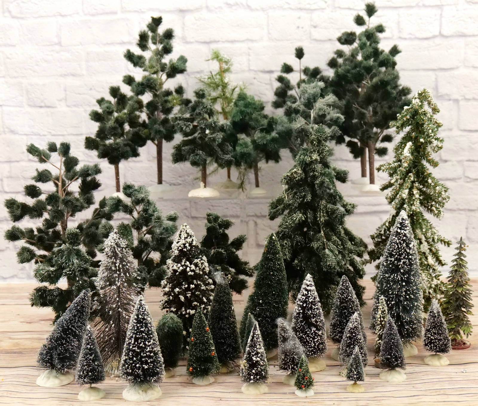 Large Lot Of Department 56 Trees Auction