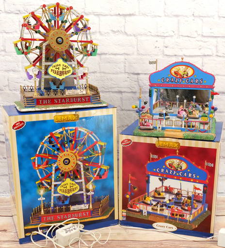 Lot Of 2 Lemax Carnival Village Rides