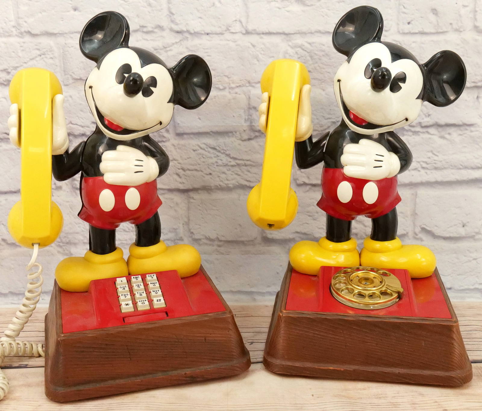 Lot Of 2 Mickey Mouse Novelty Telephones Auction