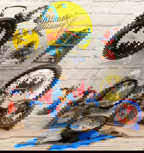 Lot Of 11 Superhero Novelty Clocks