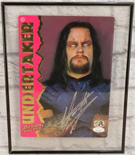 The Undertaker Autographed Action Packed Jumbo Card