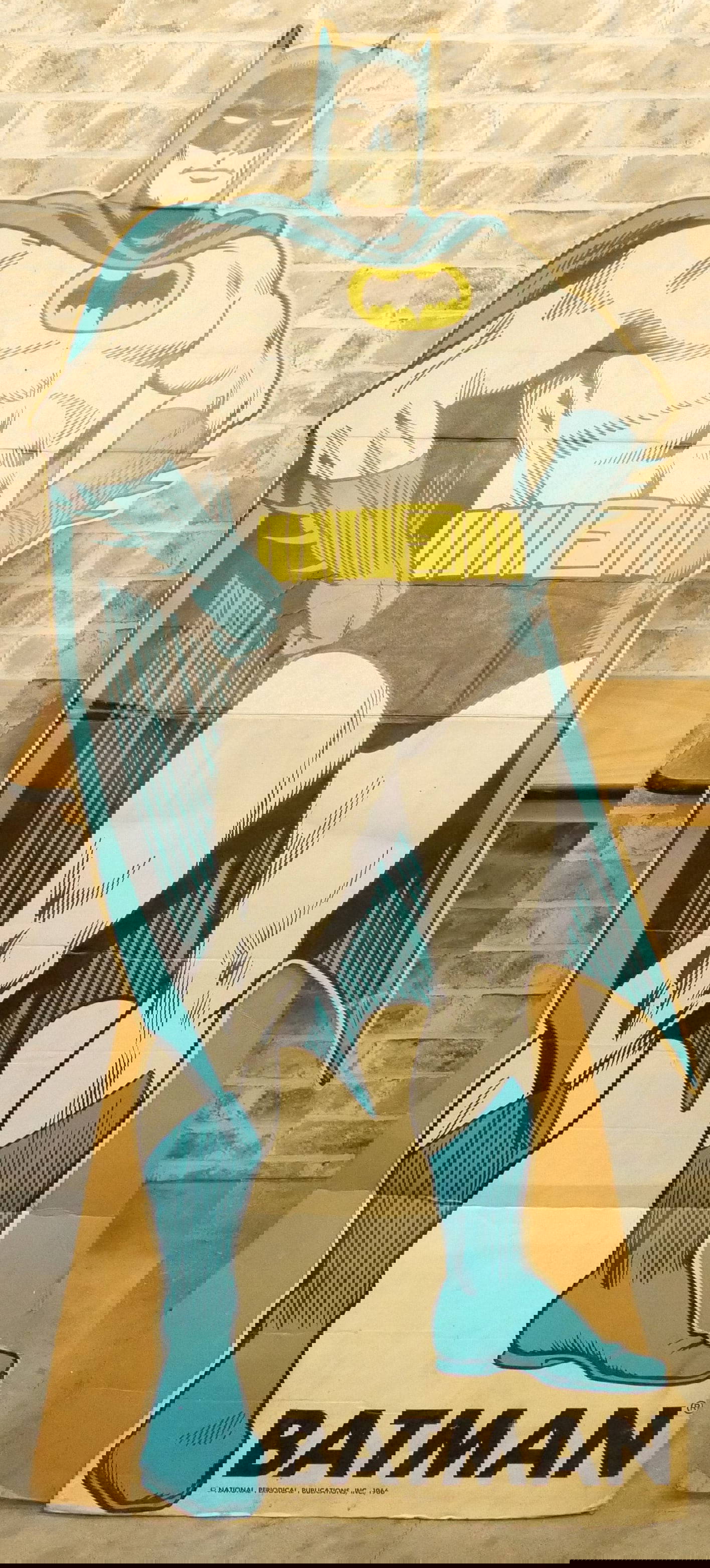 Vintage 1966 Cardboard Batman Lifesize Standee Auction