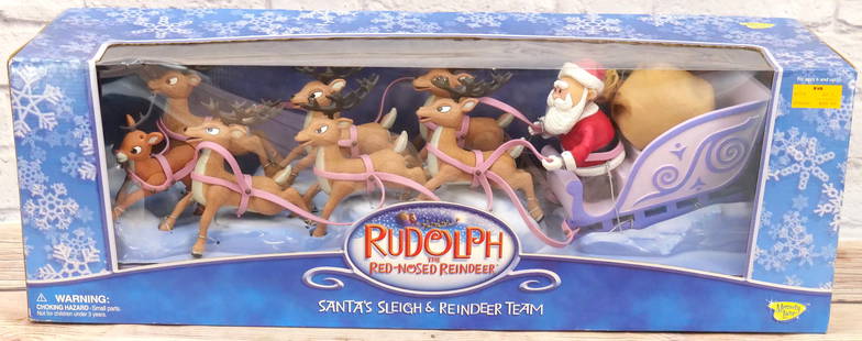 Rudolph The Red-nosed Reindeer Santa's Sleigh & Reindeer Team Auction