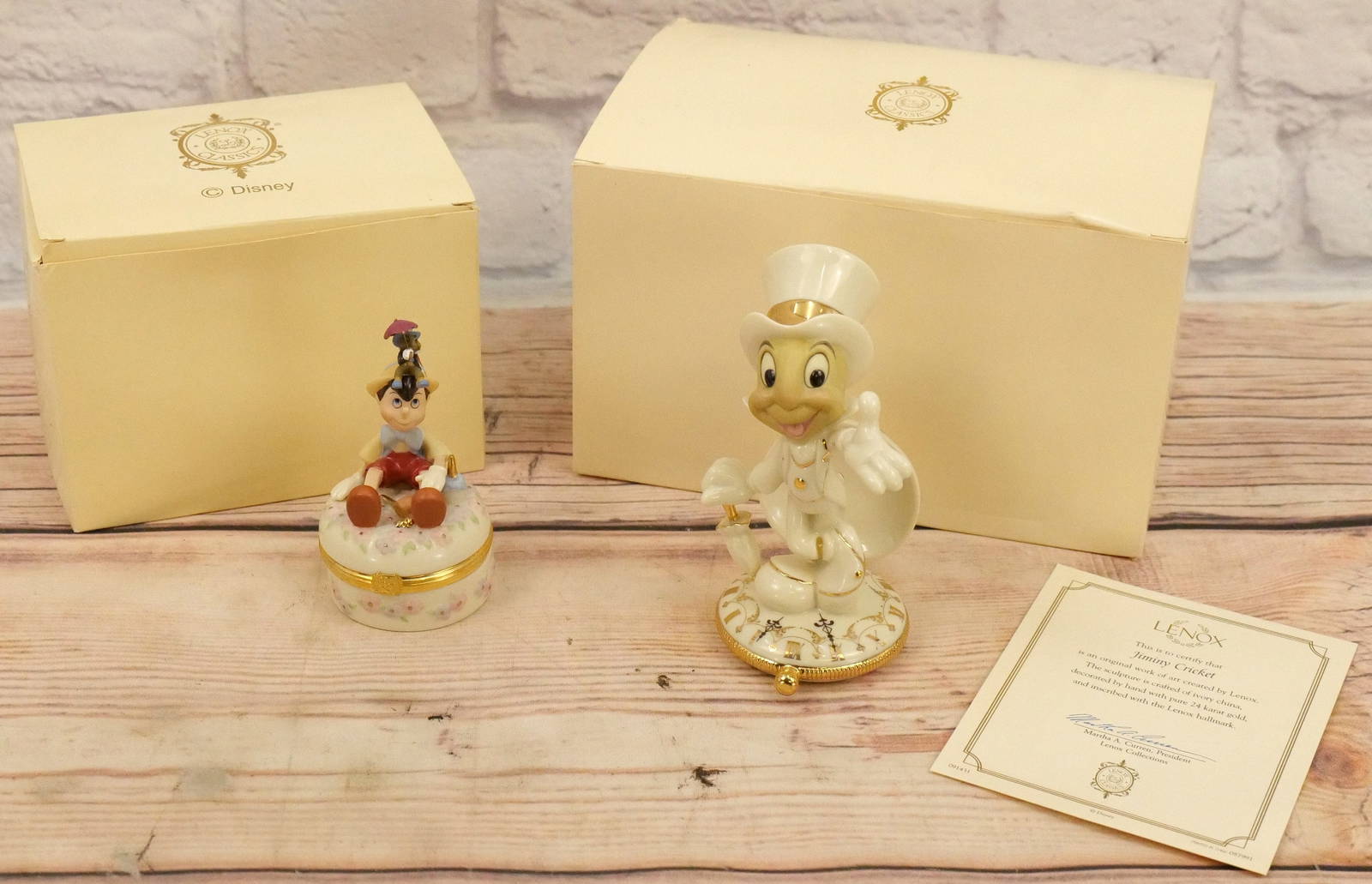 Lot Of 2 Disney Lenox Figurines Auction