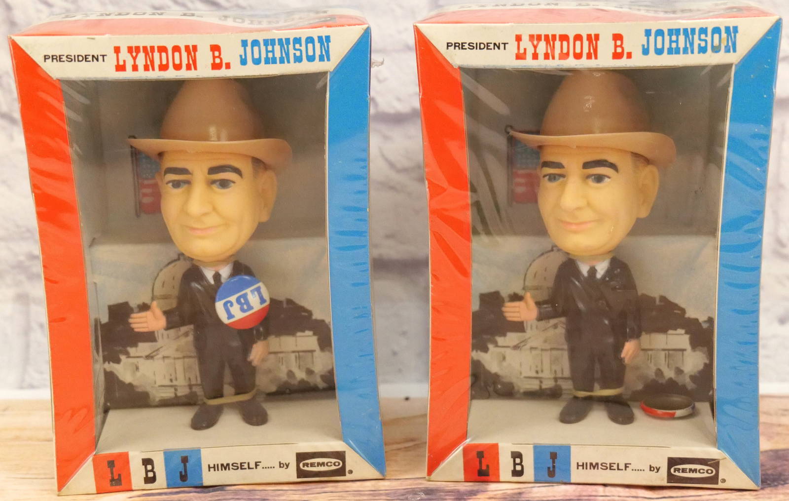 Lot Of 2 Remco President Lyndon B. Johnson Figures Auction