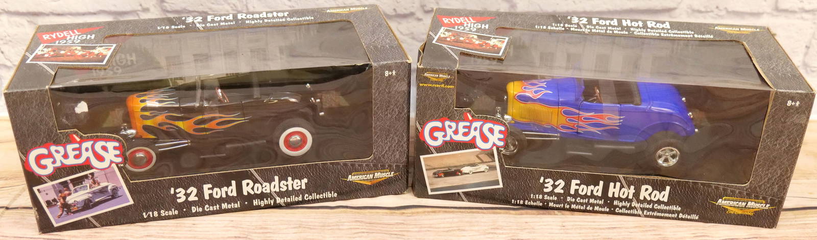 Lot Of 2 American Muscle Grease '32 Ford Hot Rod Cars
