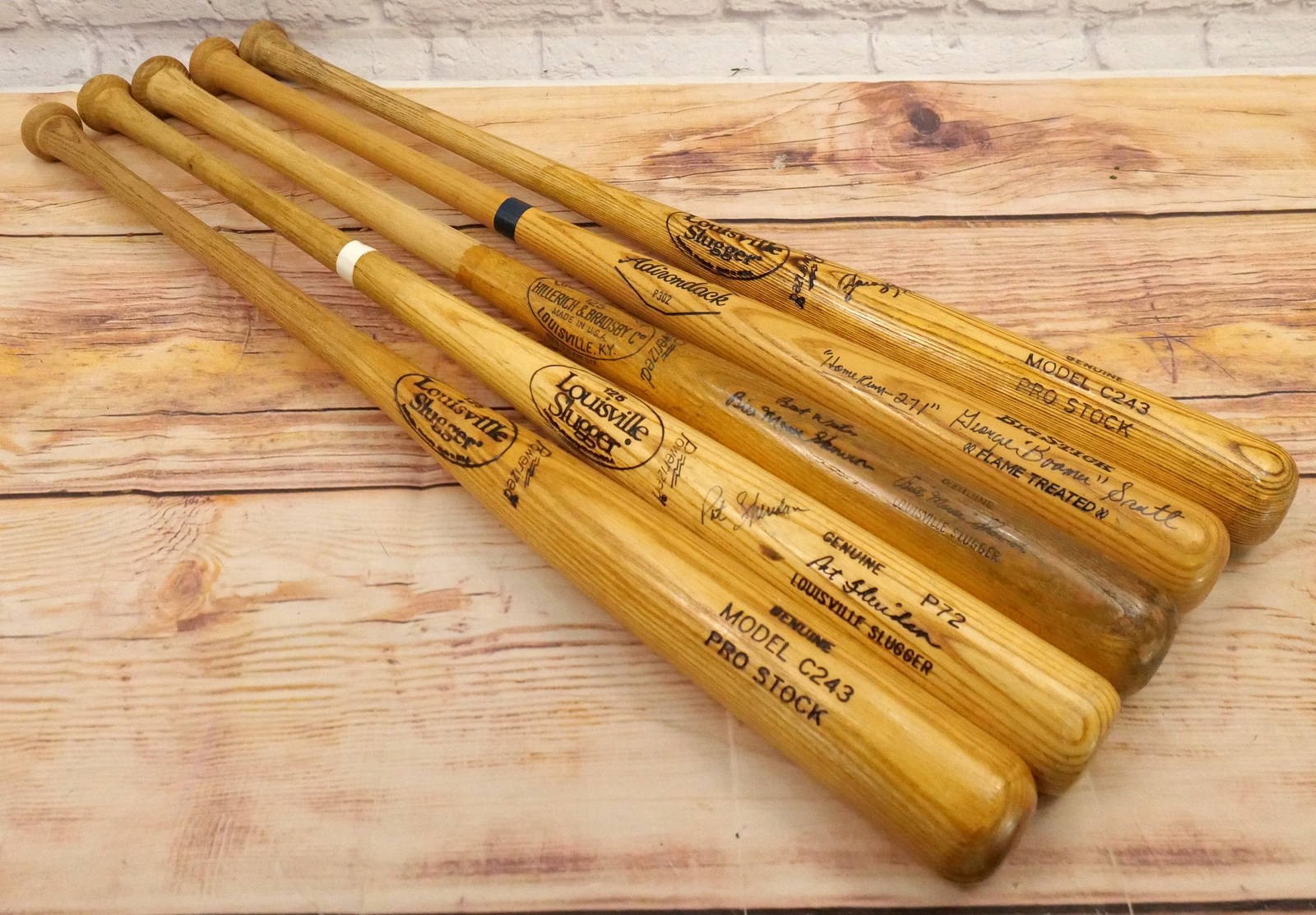 Lot Of 5 Autographed Baseball Bats Auction