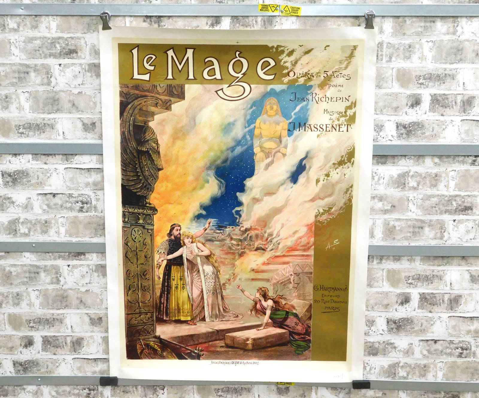 Le Mage Antique French Opera Lithograph Auction